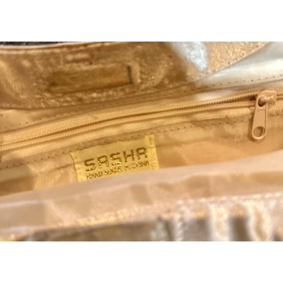 Sasha Fabiani | Bags | Rare Vintage Sasha Peacock Ny Golden Satin ...